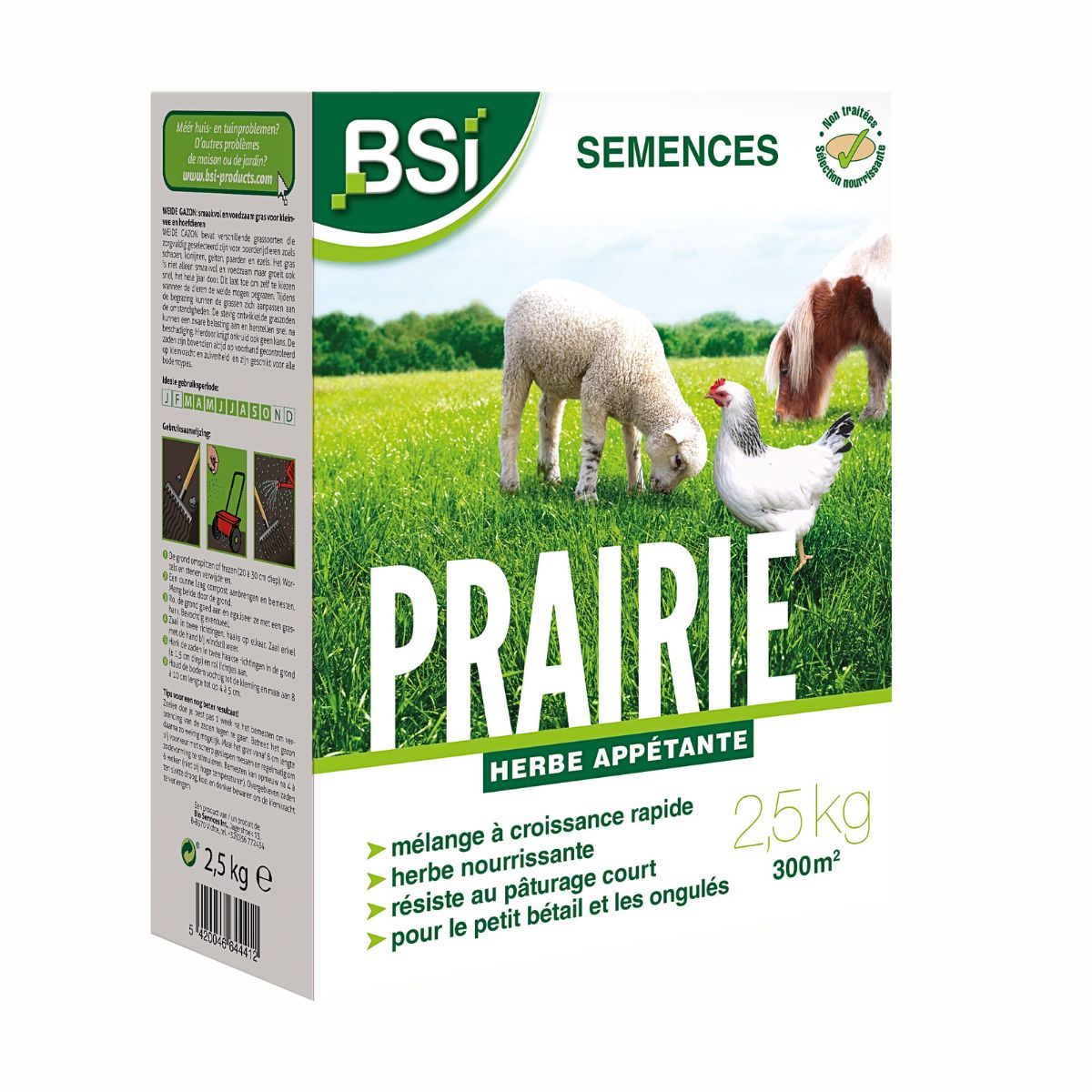 Semences gazon prairie BSI 2.5 kg