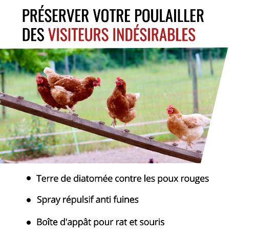 Produits pour le soin et l'hygiène de vos volailles